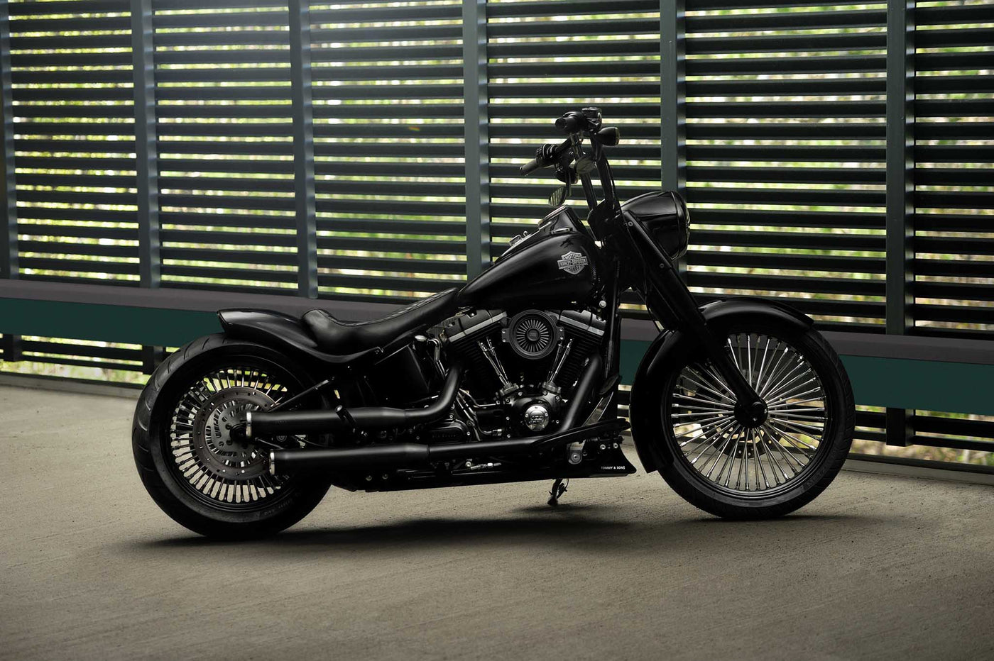 Outlaw Series Radiator Cover for Harley Davidson Softail 2007-2017 ...